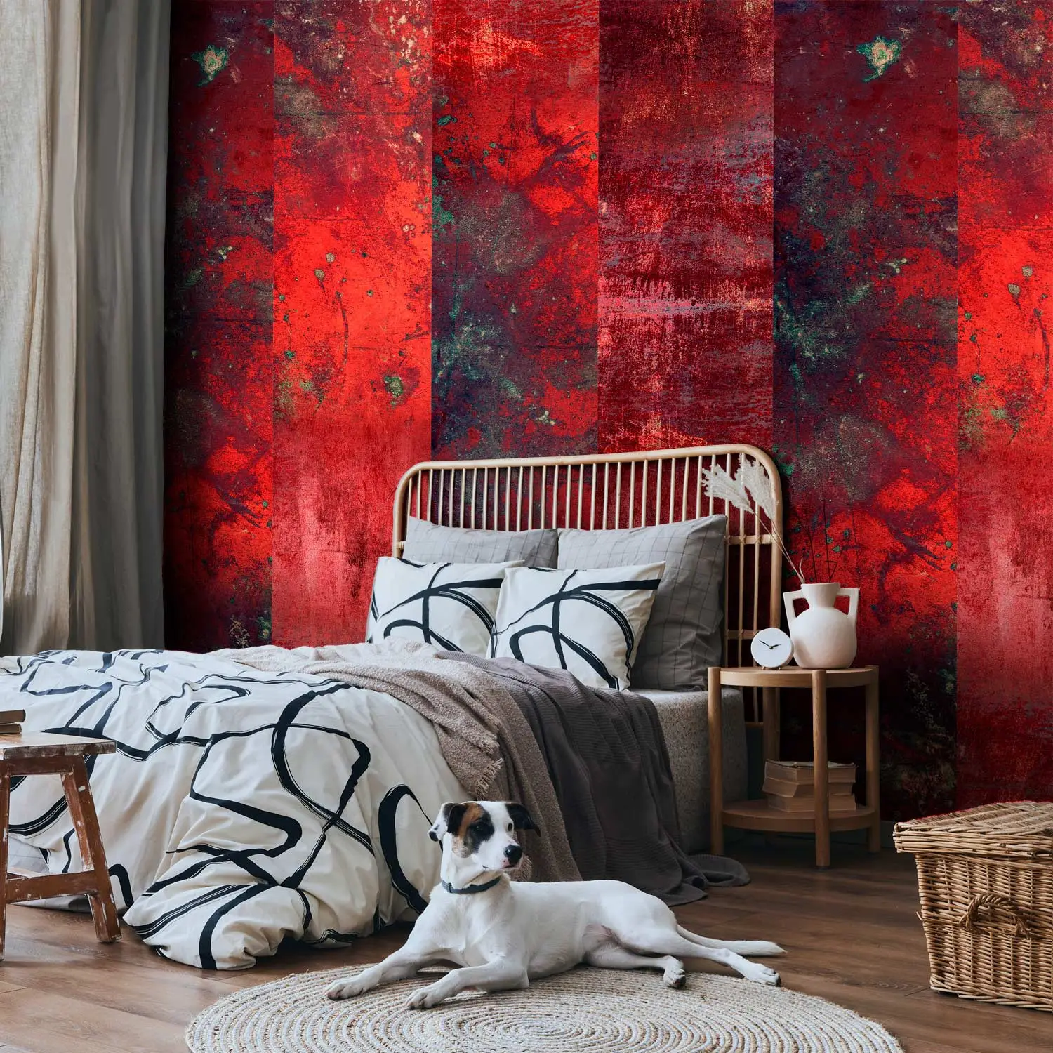 Rood Geweer Behang