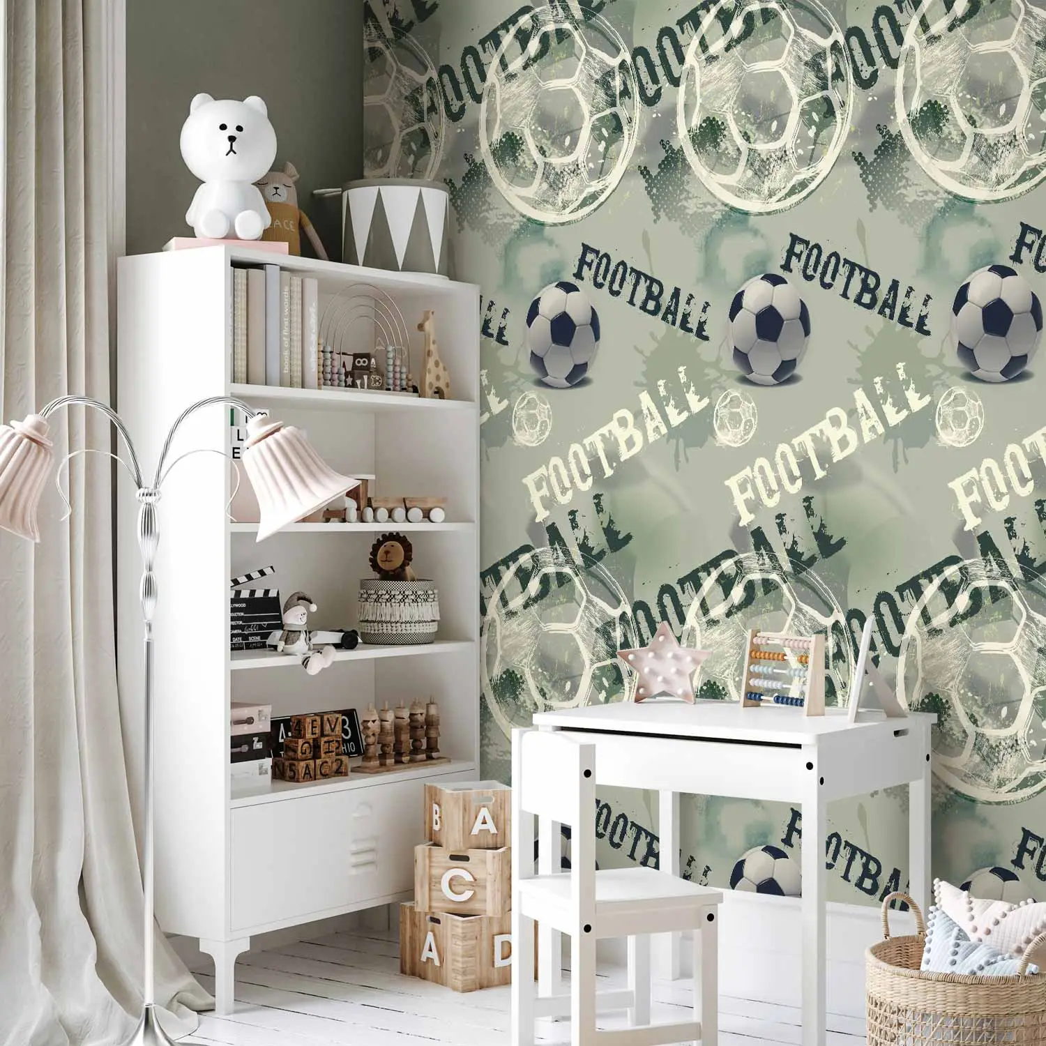 Voetbal Behang Voetballen Met Naam Fotobehang Kinderkamer