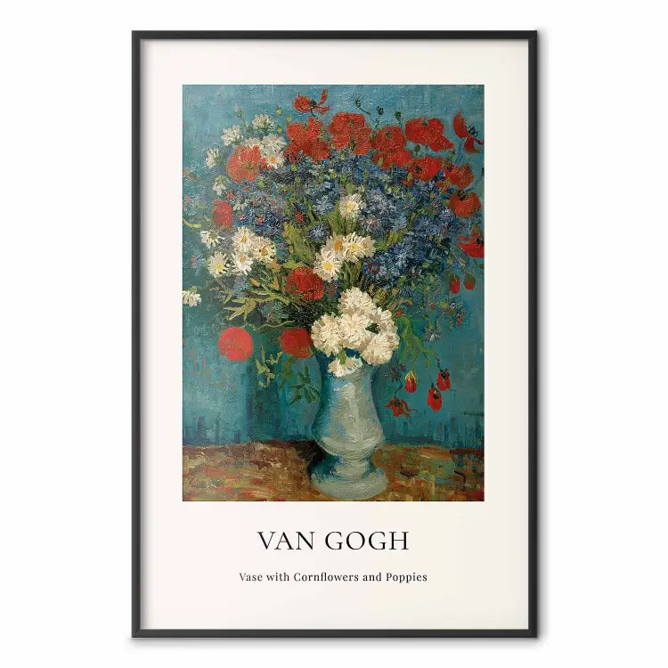 Poster aan de muur Vincent van Gogh - Vaas met Korenbloemen en ...