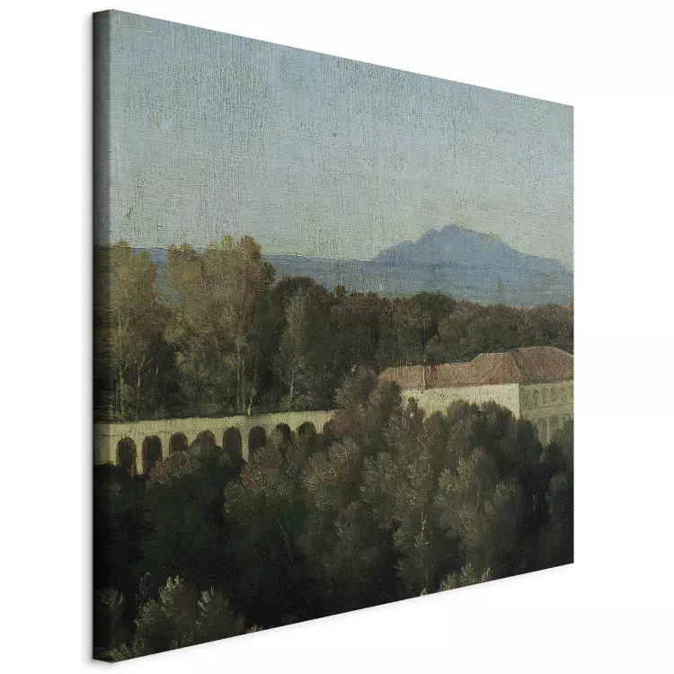 Kunst Reproductie Roman landscape with acuaduct of the Villa Borghese ...