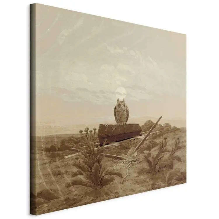 Reproductie schilderij Caspar David Friedrich - Landschap met graf ...