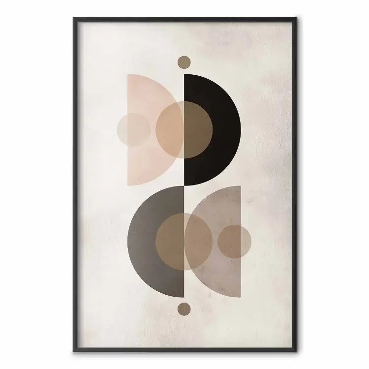 Poster Dual Balance – Geometric Composition of Semi-Circles and Circles ...