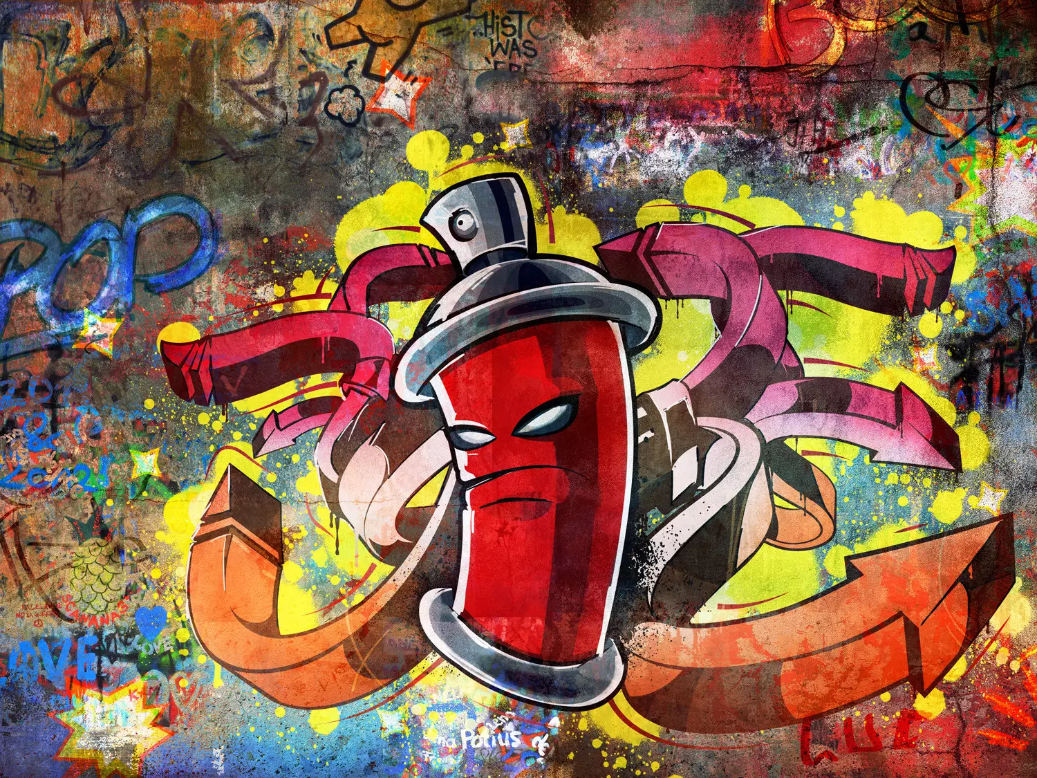 Rode Graffiti Achtergrond