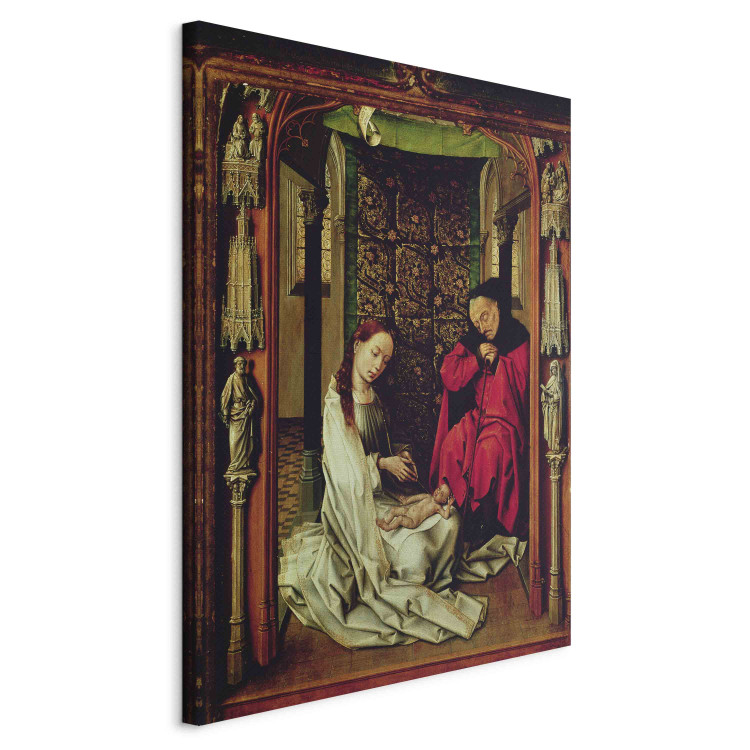 Schilderij The Nativity, left wing of a triptych - Rogier van der Weyden - Beroemde kunstschilders